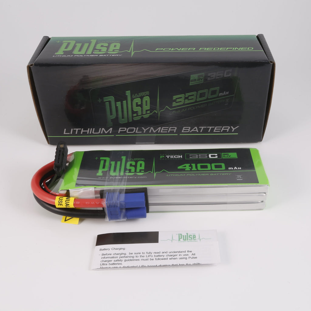 PULSE 4100mah 35C 11.1V 3S P-Tech LiPo Battery - EC5 Connector | Boomerang RC Jets