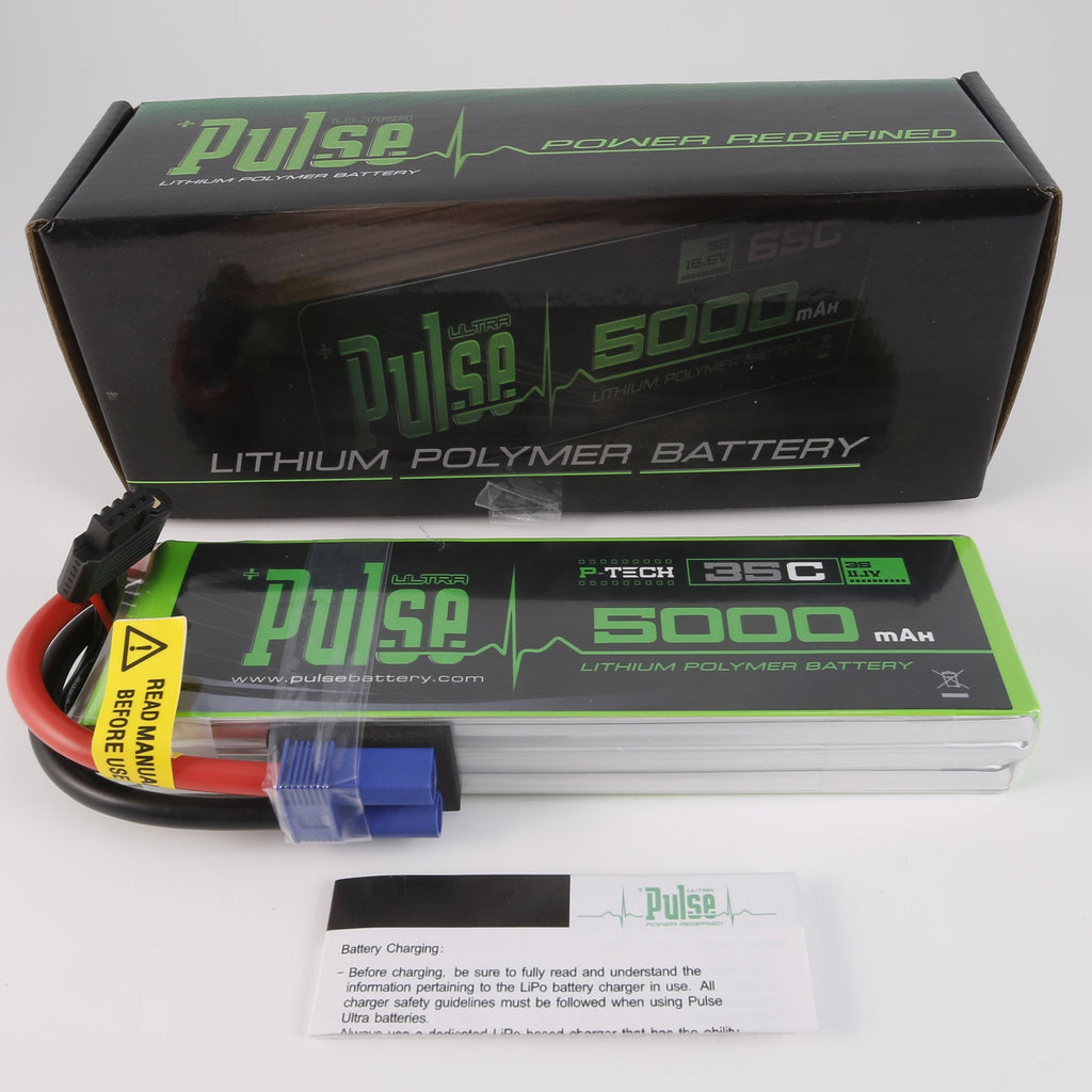 PULSE 5000mAh 35C 11.1V 3S P-Tech LiPo Battery - XT60 Connector ...