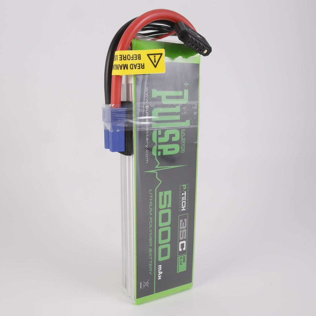 PULSE 5000mAh 35C 11.1V 3S P-Tech LiPo Battery - XT60 Connector ...