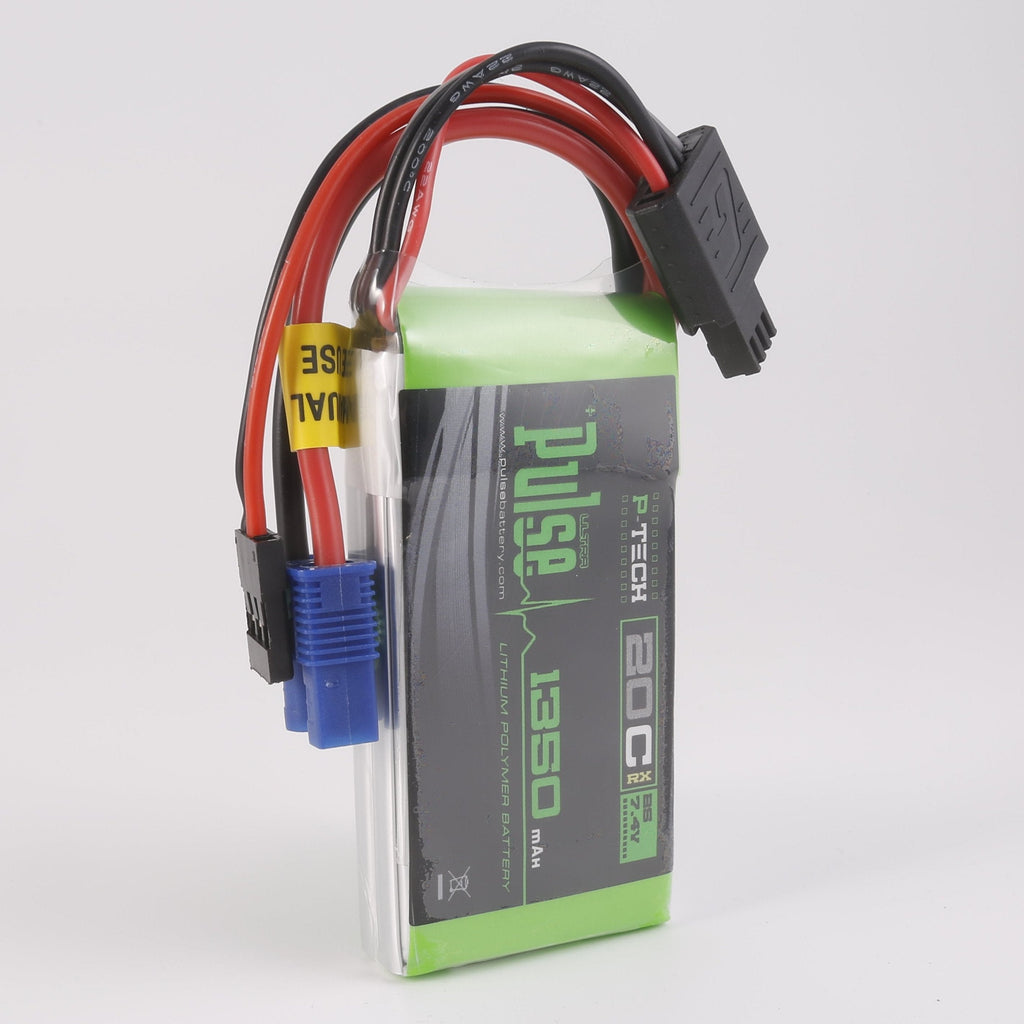 PULSE 2S 1350mAh 20C 7.4V RX P-Tech LiPo Battery | Boomerang RC Jets