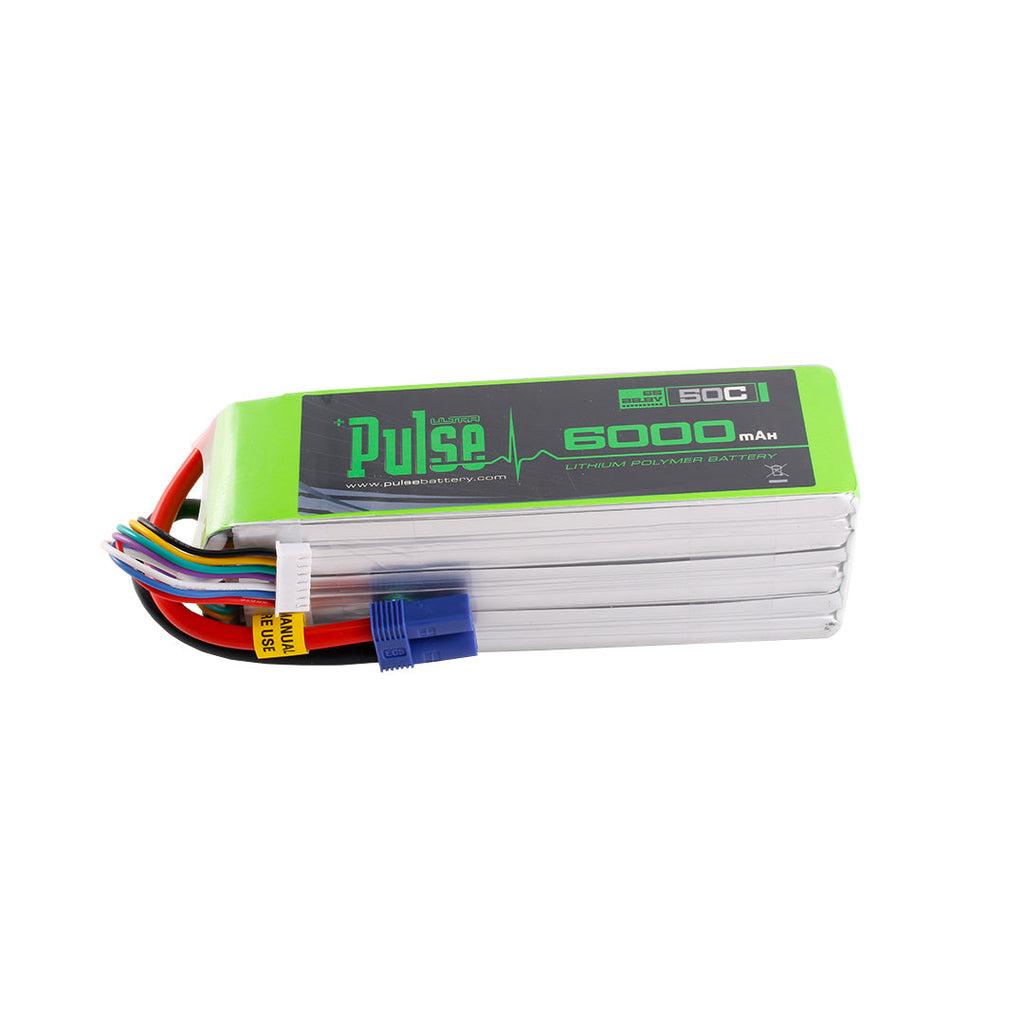 PULSE 6000mAh 50C 22.2V 6S LiPo Battery - EC5 Connector– Boomerang RC Jets