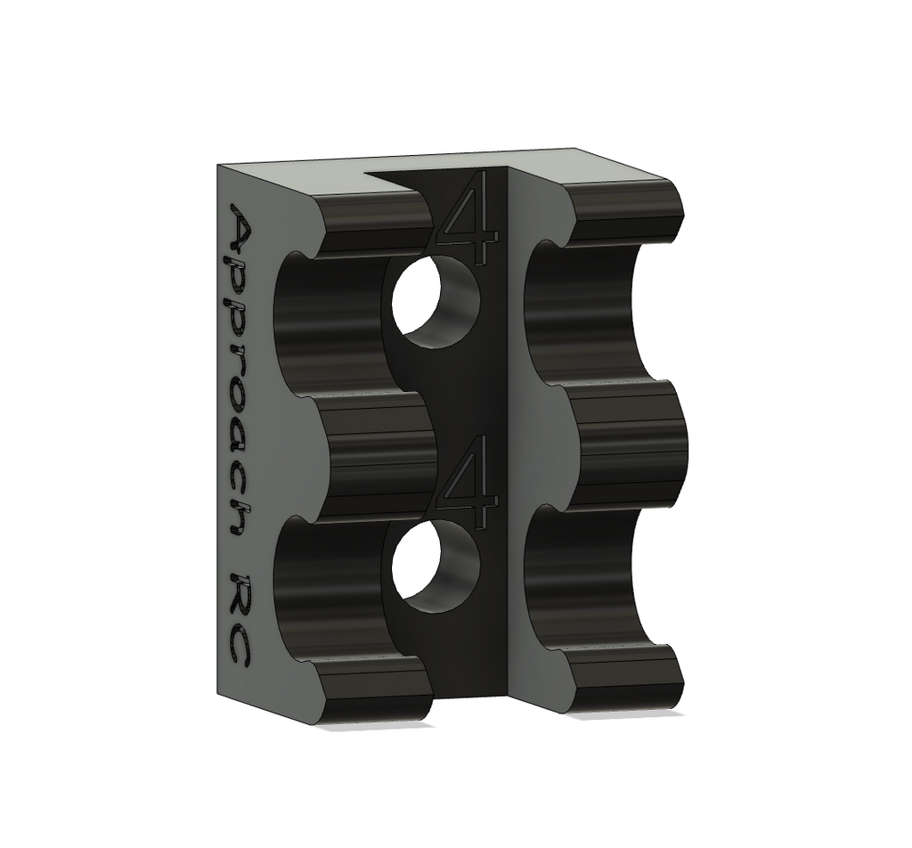 Fuel Line Holders Double 4+6mm Pkg 5- Black | Boomerang RC Jets