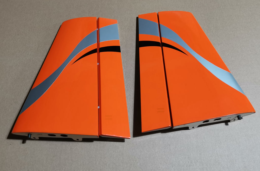 Turbinator 2 - Horizontal Stabs with Elevator - Orange/Silver ...