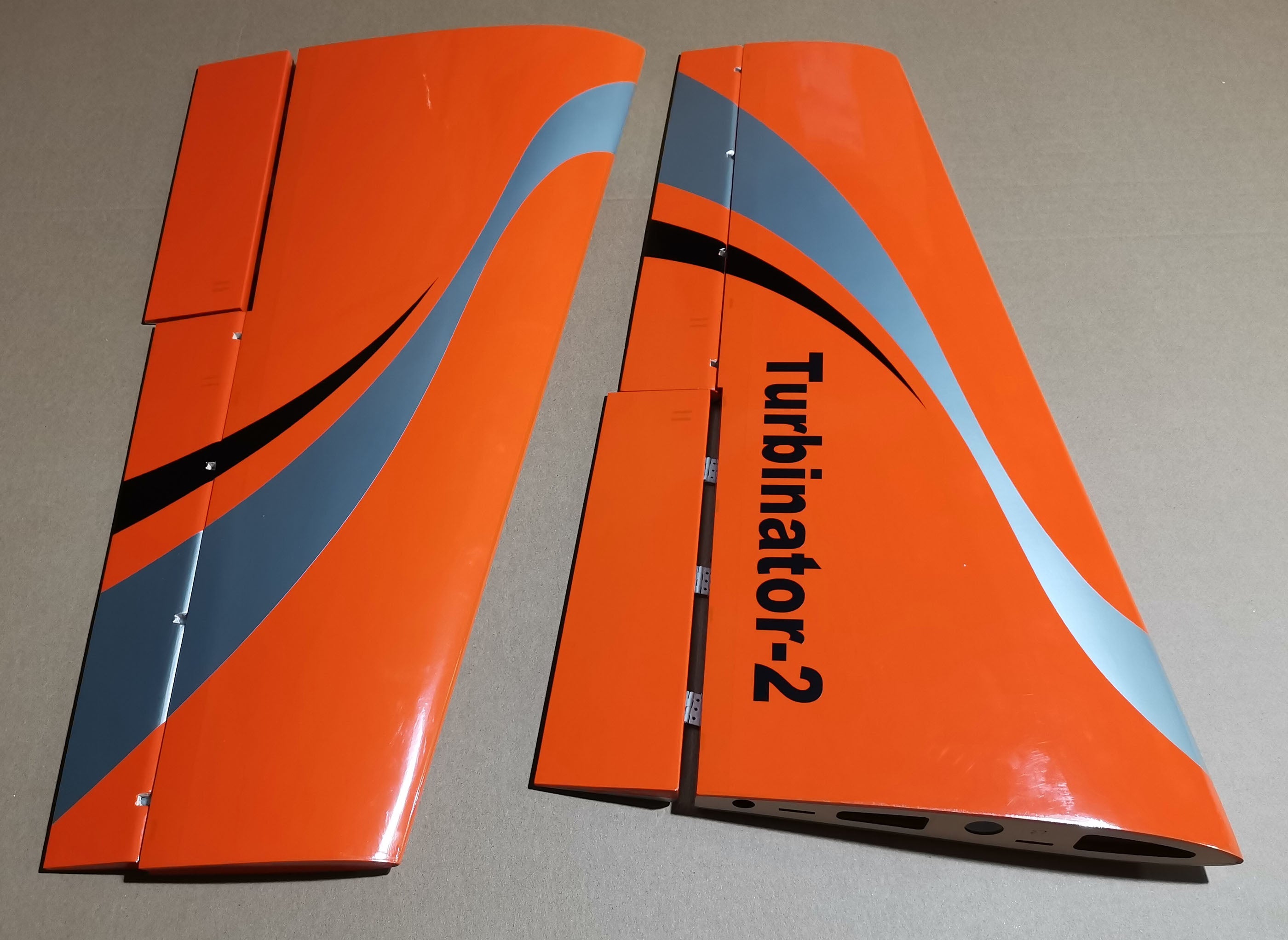 Turbinator 2 - Wing Set - Orange/Silver | Boomerang RC Jets