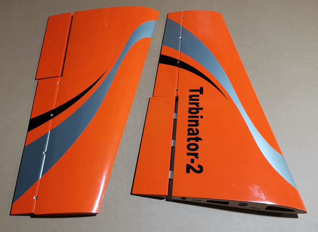Turbinator 2 - Wing Set - Orange/Silver– Boomerang RC Jets
